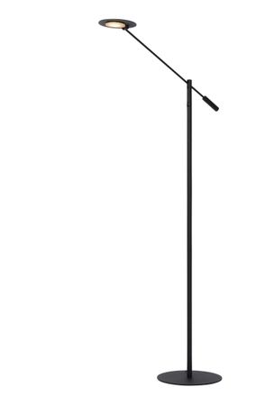 Lucide ANSELMO - Stehlampe Mit Leselampe - &Oslash; 25 cm - LED Dim. - 1x9W 3000K - Schwarz