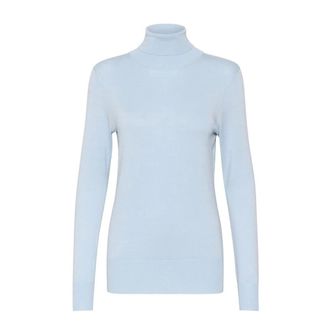 Kaffe Himmelblaues Rollkragenpullover - - Knitwear - Damen - Blau - XS