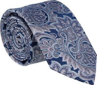 Willen Krawattenfabrik Krawatte Marine Paisley
