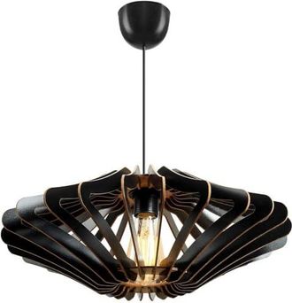 Opviq Elegant Black Angel Chandelier, Adjustable Height 55 cm, 22 cm Cap, E27 Socket Max 40W | Stylish Scandinavian Design for Modern Spaces