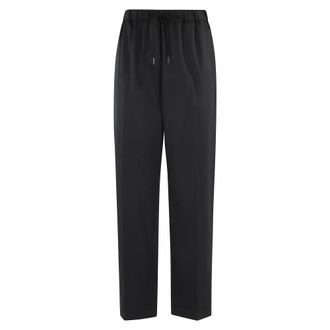 Maison Margiela Drawstring Tailoring Wollhose - - Trousers - Damen - Schwarzk - S