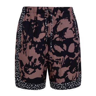 Dries Van Noten Shorts mit Kordelzug und abstraktem Print - - Swimwear - Herren - Mehrfarbig - L