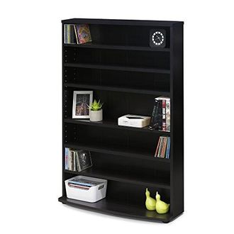 Furinno JAYA Tour de Stockage Multimédia à 6 Niveaux, Espresso, Expresso