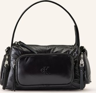 Calvin Klein Handtasche Pocket Shiny Small schwarz