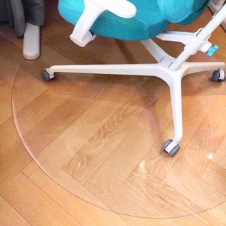 Generic PVC Bürostuhl Unterlage Transparent Rund Bodenschutzmatte für Büro und Zuhause 75/85/100/125/140cm 1m dick Schutzmatte Kratzfest Einfach zu Reinigen S