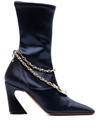 Zimmermann Stiefel mit Satins 80mm - Blau