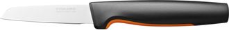 Fiskars Schälmesser, Functional Form, Gerade Klinge, Gesamtlänge: 20 cm, Japanischer Edelstahl/Kunststoff, 1057544, Schwarz / Orange