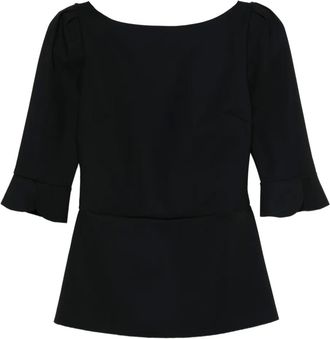 La Petite Robe Di Chiara Boni Oberteil mit U-Boot-Ausschnitt - Schwarz