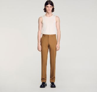 Sandro Pantalon de costume en laine