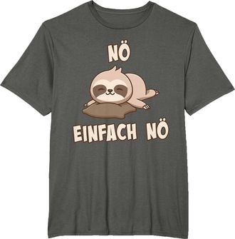 Jimbeels S&uuml;&szlig;es N&Ouml; Faultier Kinder Spruch T-Shirt T-Shirt