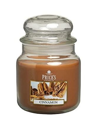Price's Candles Cinnamon - Duftkerzen - 411 gr. im Glas Brenndauer bis 90 Stunden PMJ010610 Braun