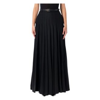 Self Portrait Femme, Jupes, Noir, Taille: 34 FR Jupe Maxi Pliss&eacute;e