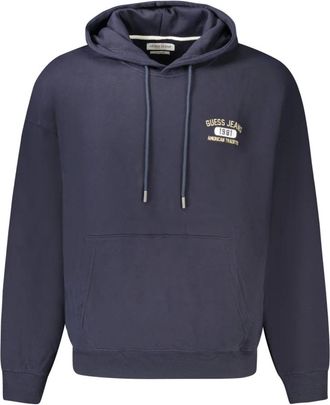Guess Homme, Sweatshirts et sweats &agrave; capuche, Bleu, Taille: XS Hooded Printed Logo Sweater