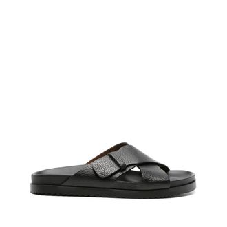 Doucal's Homme, Chaussures, Noir, Taille: 41 1/2 EU Sandales &agrave; brides crois&eacute;es en cuir