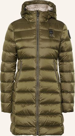 Blauer Lightweight-Daunenmantel Agnes gruen