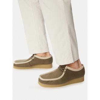 Clarks Halbschuhe Clarks Wallabee EVO 26186172 Gr&uuml;n
