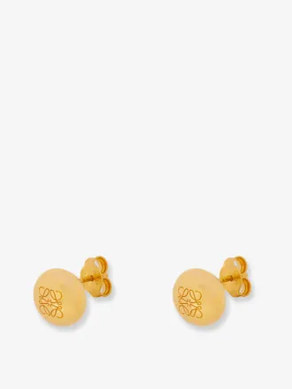 Loewe Paulas Ibiza Anagram Pebble Sterling Silver Earrings - LOEWE - gender_Woman