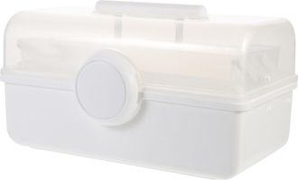 Cabilock Medizinbox Aus Kunststoff Mit Großer Kapazität Mehrschichtig Für Zuhause Büro Reise Mit Tragegriff Und Transparentem Aufbewahrungsbehälter