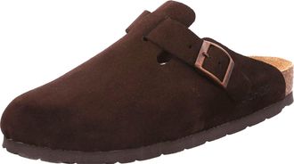 Rohde Damen Clog Leder Pantolette robust klassisch Schnalle Alba 6071, Gr&ouml;&szlig;e:37 EU, Farbe:Braun