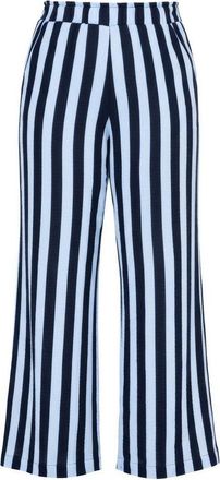 STUDIO UNTOLD Schlupfhose Musselin-Hose Wide Legs Streifen Elastikbund