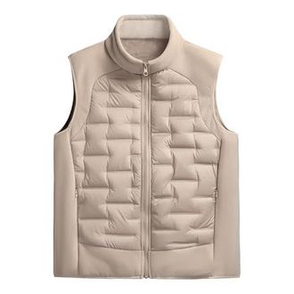 Generic Gilet dhiver en duvet de canard pour homme - Mode coréenne - Épais et chaud - Sans manches - Style décontracté, kaki, 10XL