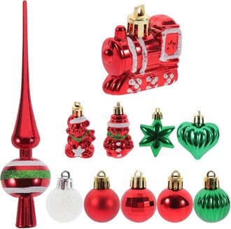 TOPBATHY Weihnachtsbaum Dekoration Baumspitze Weihnachtskugel Set Kunststoff Bunte H&auml;Ngende Christbaumdeko F&uuml;R Festliche Weihnachtsfeier Und Geschenk