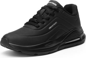 Dream Pairs Damenschuhe Plateau Keilabsatz Walking Reese Chunky Schuhe High Heel Luftkissen Casual Fashion Sneaker, Size 39, Alles Schwarz, SDFN2422W