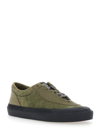 Stone Island Mens Low-Top Sneakers Green Suede Calf Leather Trainers