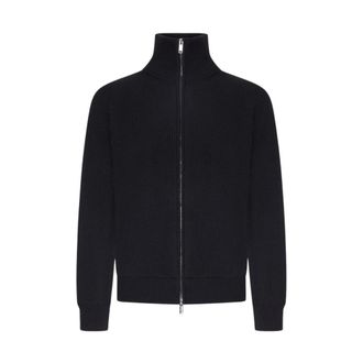 Roberto Collina Rippstrick-Cardigan mit durchgehendem Rei&szlig;verschluss - - Knitwear - Herren - Schwarzk - XL