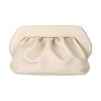 Themoir&egrave; Femme, Sacs, Beige, Taille: ONE Size Pochette V&eacute;gane Ivoire avec Mat&eacute;riel Dor&eacute;