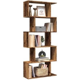 vidaXL Vidaxl - tag&egrave;re s&eacute;paratrice de pi&egrave;ce &agrave; 5 niveaux vieux bois 70x24x161cm