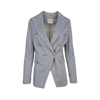 Circolo 1901 Femme, Vestes, Bleu, Taille: 36 FR Blazer Double-breasted