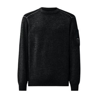 C.P. Company Strickpullover mit Rundhalsausschnitt aus Fleece-Strick - - Knitwear - Herren - Schwarzk - 2XL