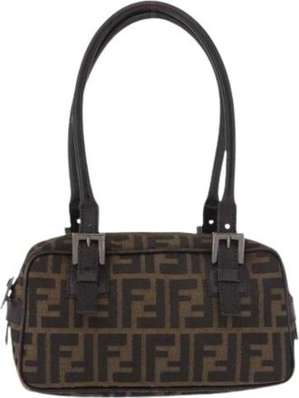 Fendi Pre-owned Sac bandouli&egrave;re en toile Zucca - Femme - Pre-owned - Brun - Taille: ONE Size