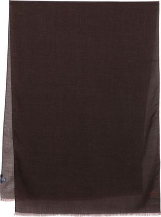 Barba écharpe à bords frangés - Marron