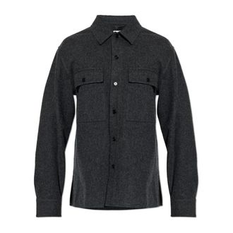 Jil Sander Wollhemd mit Taschen - - Shirts - Herren - Grau - L