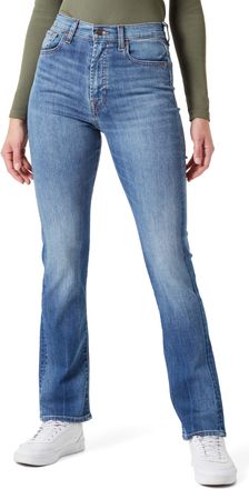 7 For All Mankind Womens Easy Slim Traveller Jeans, Mid Blue, 42