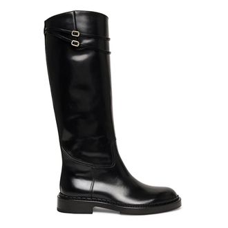 Santoni Reitstiefel aus Leder - - Shoes - Damen - Schwarzk - 38 1/2 EU