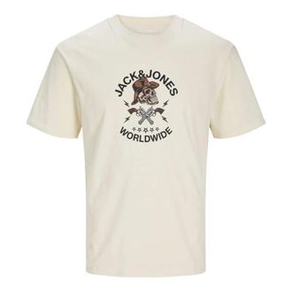 Jack & Jones Jack & Jones Jorseven T-Shirt SS Crew Neck Sn, Cr&egrave;me au Beurre., S