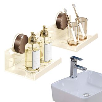 Generico &uuml;ber dem Wasserhahn, Wandregale f&uuml;r Badezimmer, Organizer aus Kohlenstoffstahl, platzsparend, f&uuml;r Bad und K&uuml;che in kleinen R&auml;umen