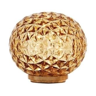 Kartell Mini Planet, Lampe de Table à batterie, Ambre, Ø 16 cm