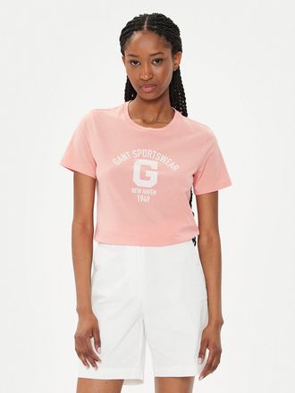 GANT T-Shirt Logo 4200849 Korallenfarben Regular Fit