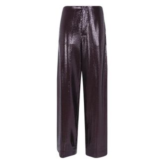 Alberta Ferretti Wide Pantalons - Femme - Pantalons - Brun - Taille: 38 FR