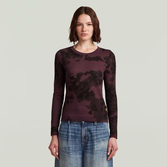 G-Star Allover Print Slim T-Shirt - Mehrfarbig - Damen