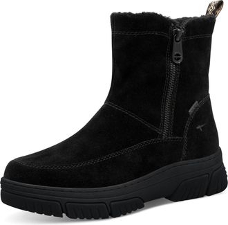 Tamaris Comfort Damen Stiefeletten aus Leder Gef&uuml;ttert, Schwarz (Black), 40 EU