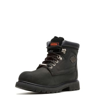 Harley-Davidson Harley-Davidson Herren Badlands Leather Motorcycle Casual Boot Motorradstiefel, Schwarz, 43 EU