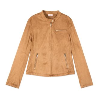 Oltre Jacke mit Stehkragen und Rei&szlig;verschluss - - Jackets - Damen - Beige - XS
