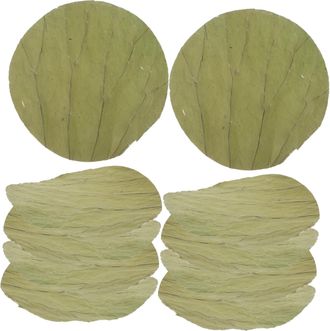 Garneck 100 Stück Teiliges Getrocknete Lotusblätter Rund Sushi Teller Dekoration Natürliche Nachhaltige Lebensmittelverpackung Vielseitig für Party Kochen und