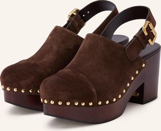 Chlo&eacute; Clogs Jeannette Mit Nieten braun