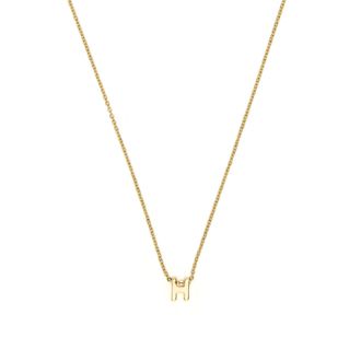Luxenter Halskette mit Alphabet-Finish 18 Karat - Buchstabe H, Mediano, Metall, ohne Edelstein, Mediano, Metall, Kein Edelstein